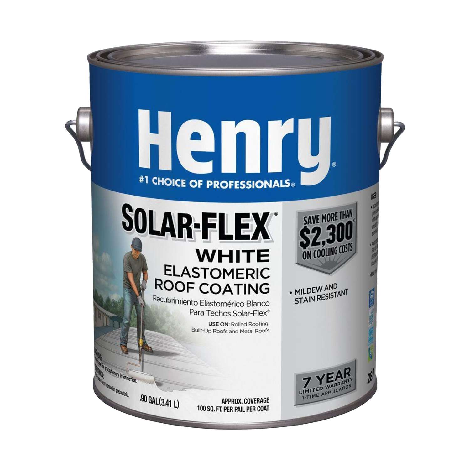 Henry Solar-Flex Smooth White Elastomeric Roof Coating 1 gal - Ace Hardware
