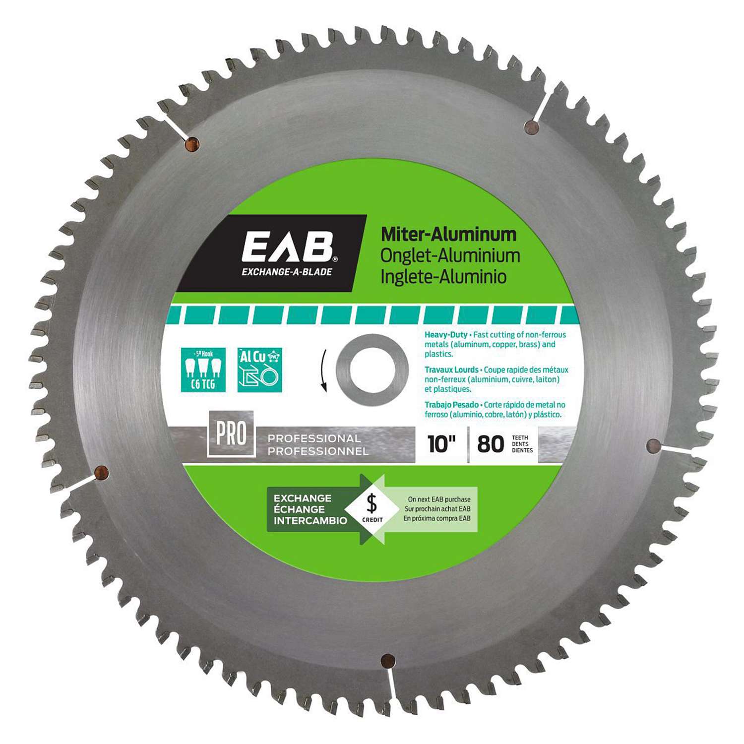 Exchange-A-Blade 10 in. D X 5/8 in. Carbide Saw Blade 80 teeth 1 pk ...