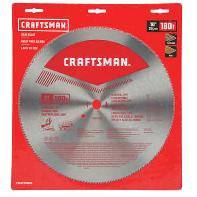 Craftsman 10 in. D X 5/8 in. S Steel Circular Saw Blade 180 teeth 1 pc ...
