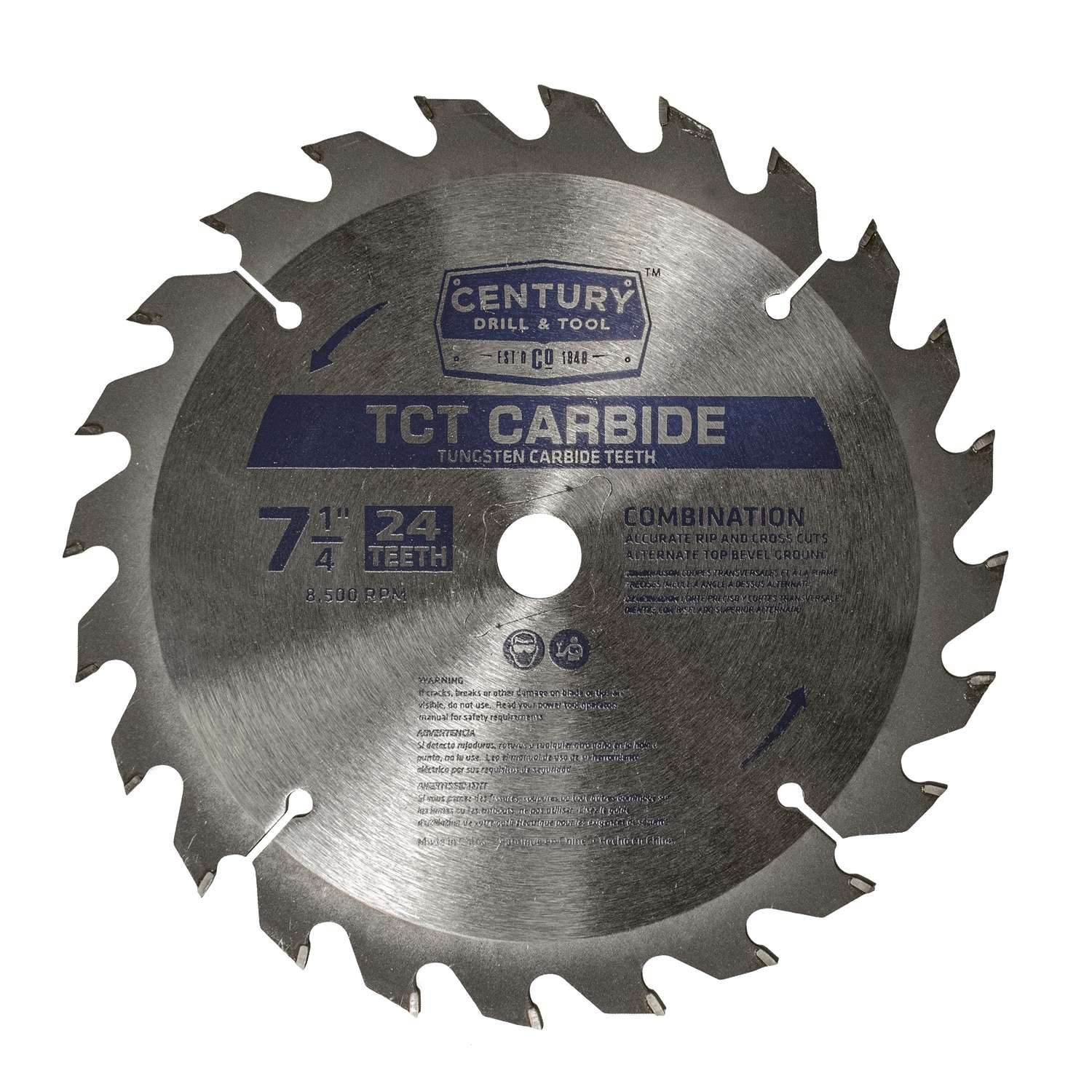 Century Drill & Tool 7-1/4 in. D Tungsten Carbide Tipped Combination ...