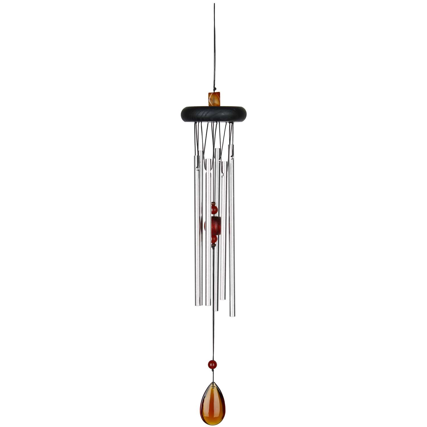 Woodstock Chimes Signature Collection Silver Aluminum/Wood 17 in. Wind ...