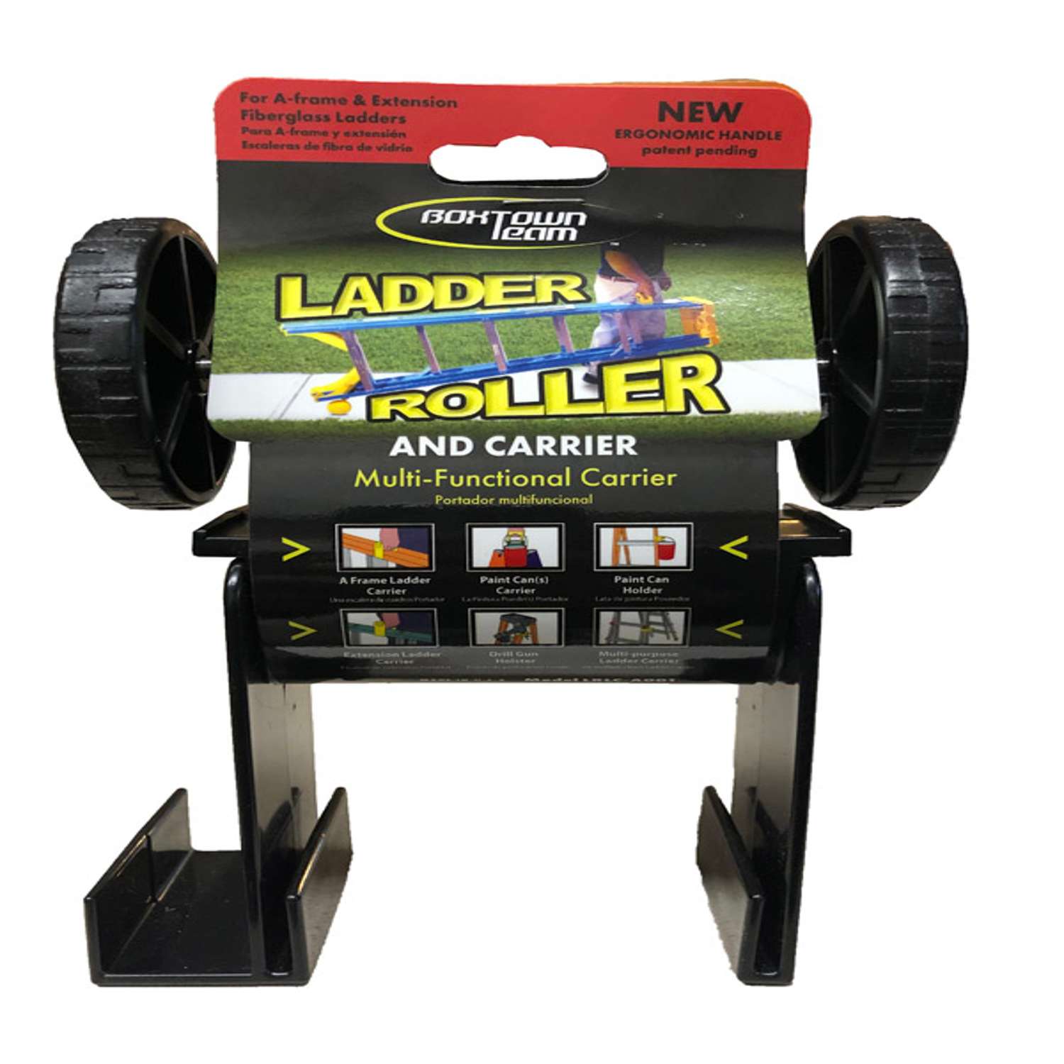Boxtown Team Ladder Roller Combo Plastic Black/Yellow Ladder Roller ...