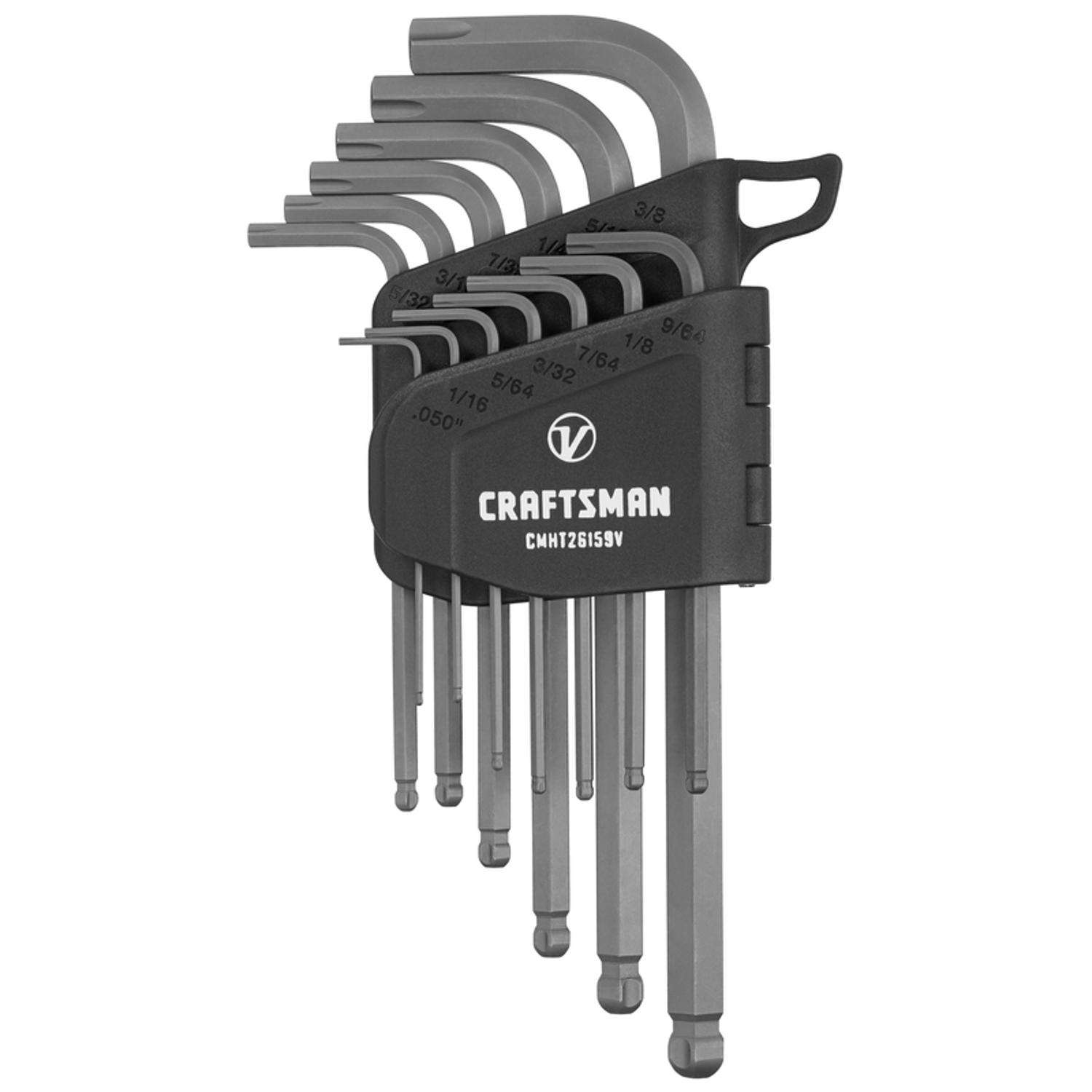 Craftsman V-Series X-Tract Technology SAE L-Handle Ball End Hex Key Set ...