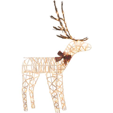 Sienna LED White 3D Wire Buck 4 ft. Yard Decor - Ace Hardware