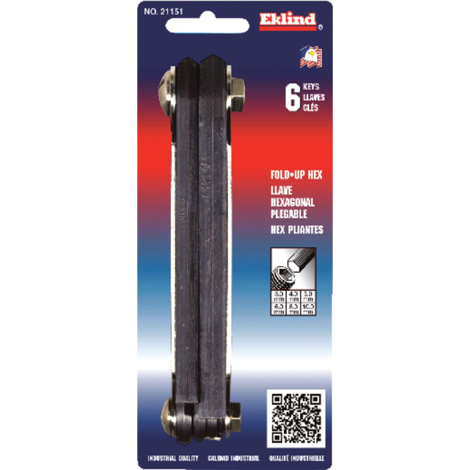 Eklind 3-10 mm Metric Fold-Up Hex Key Set 6 pc - Ace Hardware