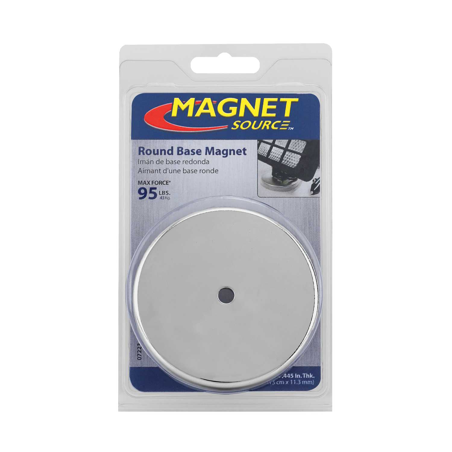 Master Magnetics .44 in. Ceramic Round Base Magnet 95 lb. pull 3.4 MGOe ...