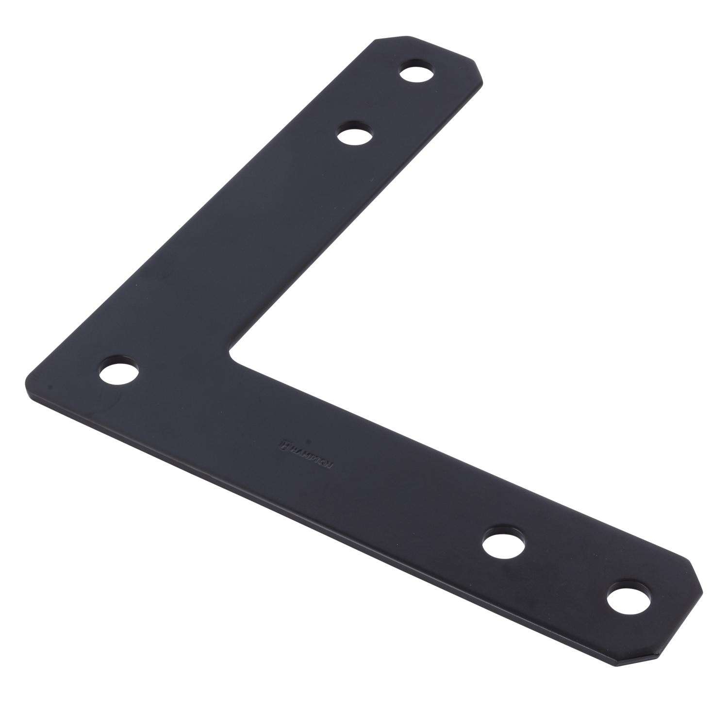 Hampton 12 in. H X 12 in. W X 3/16 in. D Black Steel Corner Plate - Ace ...