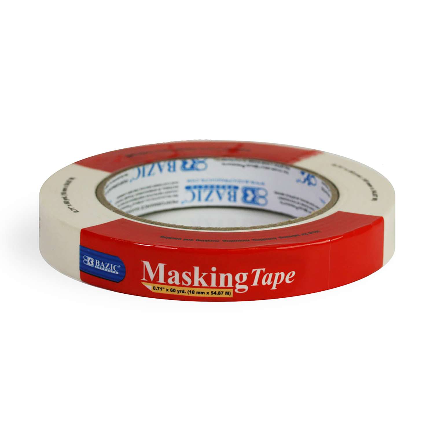 Bazic Products 0.71 in. W X 60 yd L Beige Regular Strength Masking Tape ...