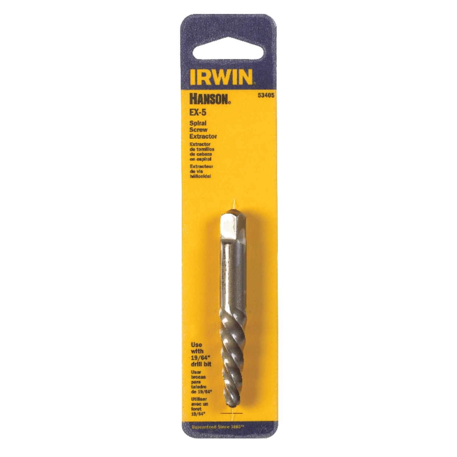 Irwin Hanson 19/64 in. X 19/64 in. D Carbon Steel Spiral Screw ...