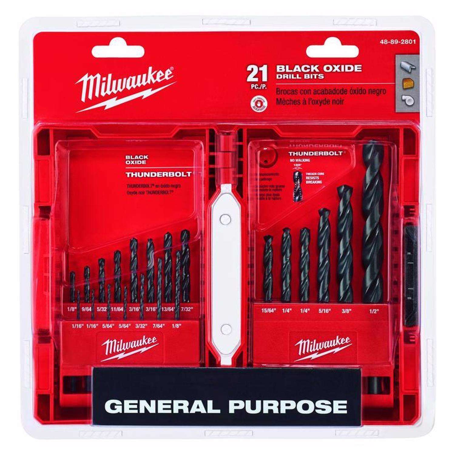 Milwaukee Thunderbolt Black Oxide Drill Bit Set 21 pc - Ace Hardware