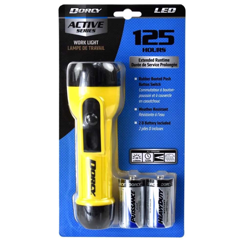Dorcy 20 lm Yellow LED Work Light Flashlight D Battery Deals and Price ...