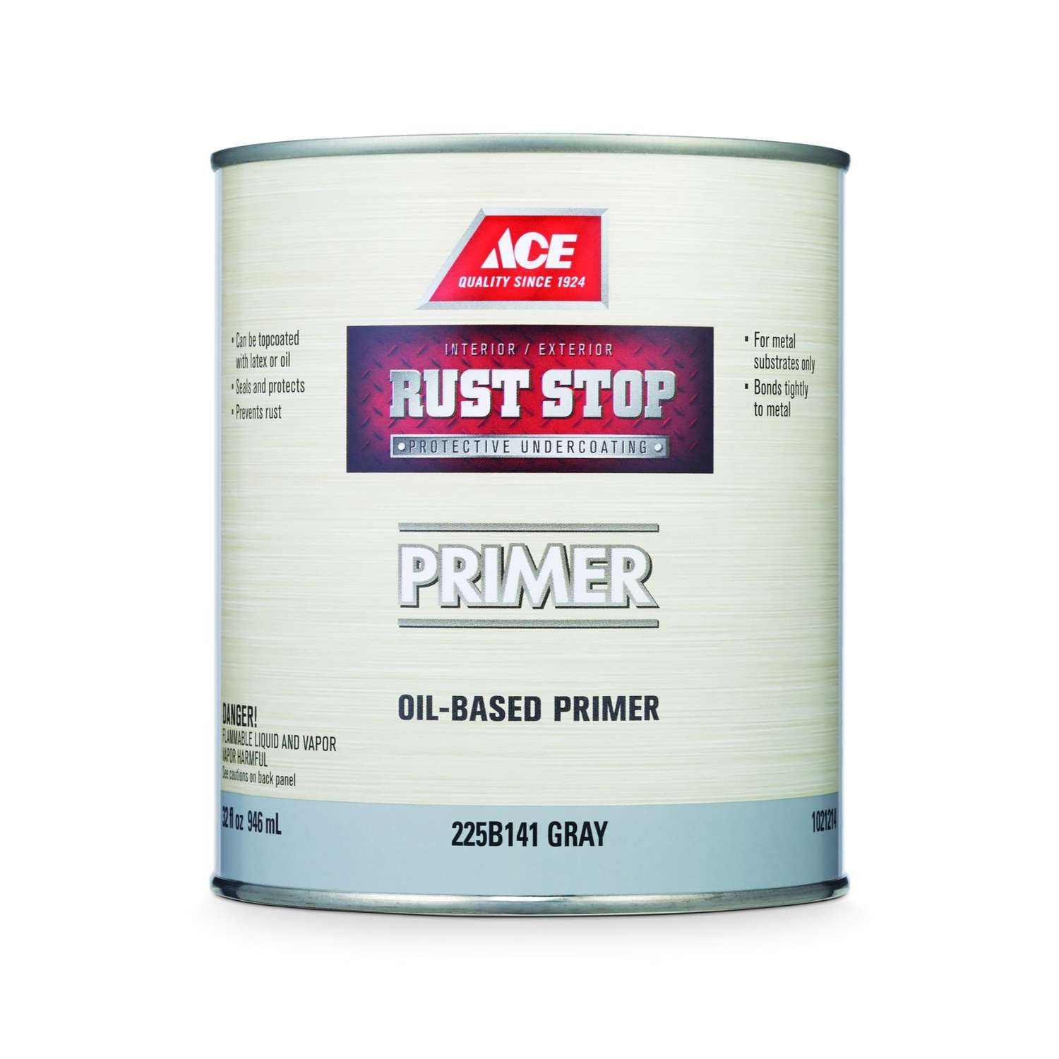 Ace Rust Stop Primer - Goes on Grey Oil-Based Enamel Rust Preventative ...