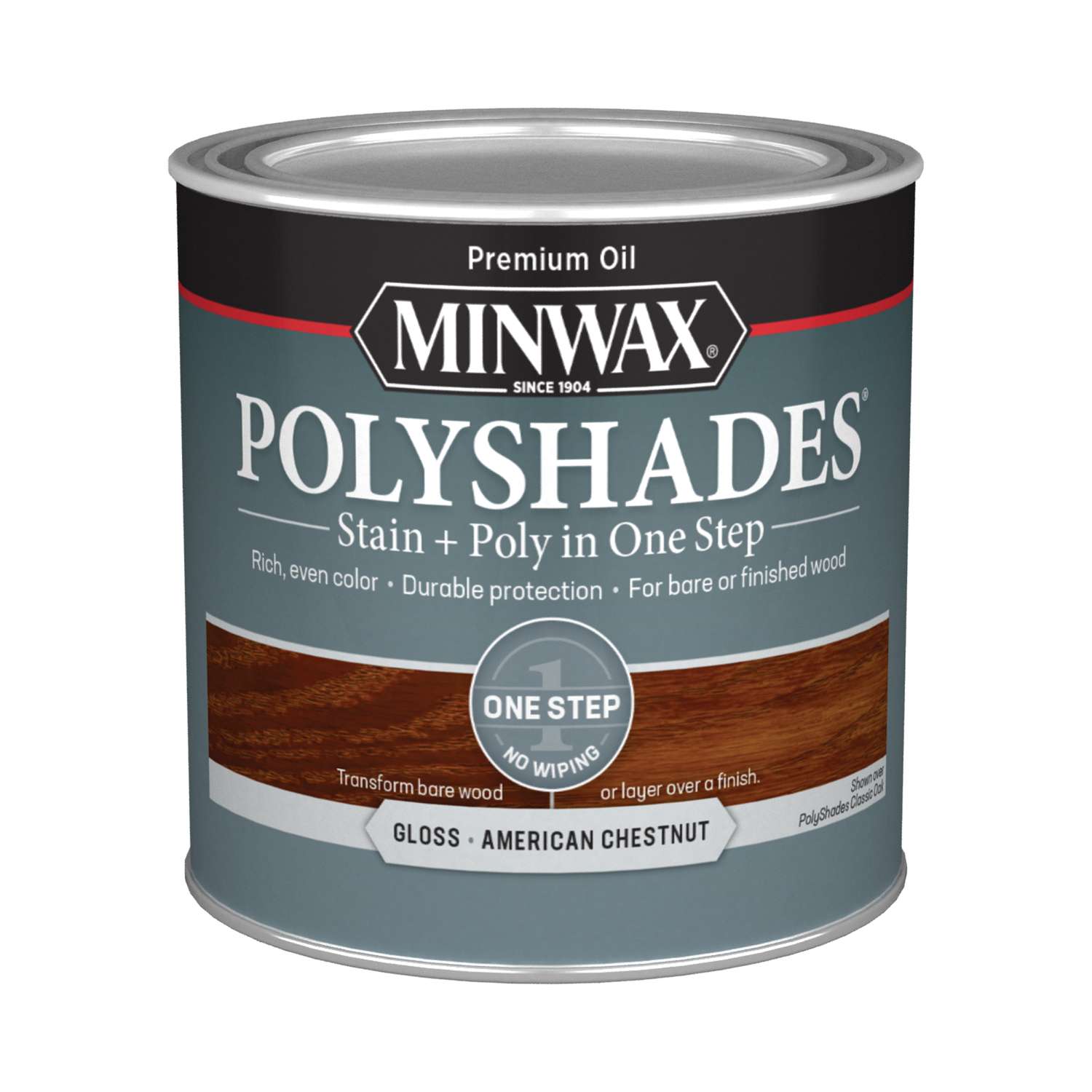 Minwax PolyShades Semi-Transparent Gloss American Chestnut Oil-Based ...