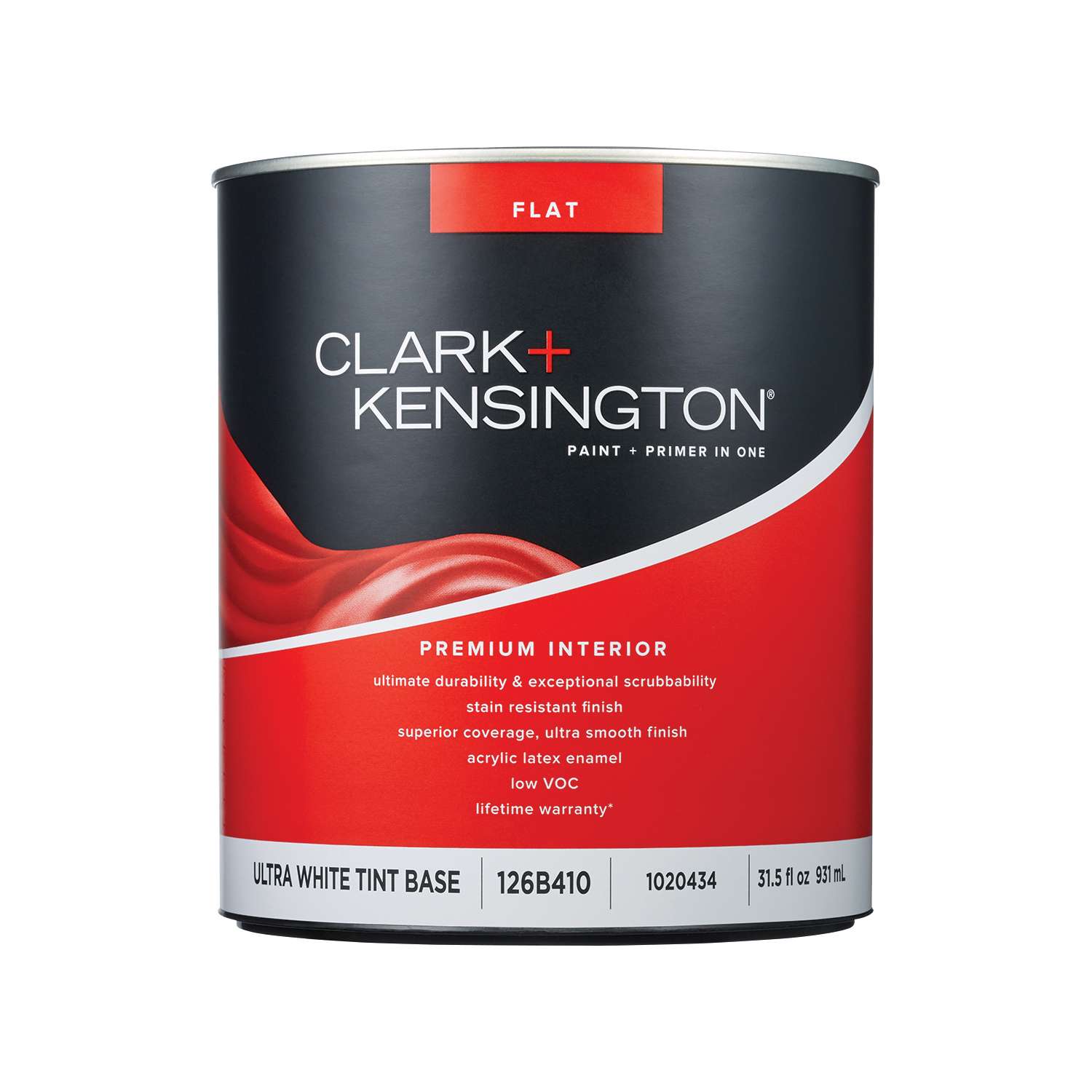 Clark+Kensington Flat Tint Base Ultra White Base Premium Paint Interior ...