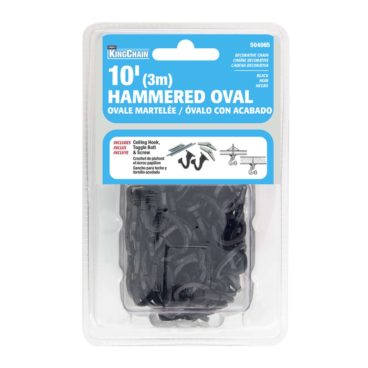 KingChain Mibro 2.7 mm Black Steel Decorative Chain 120 in. - Ace Hardware