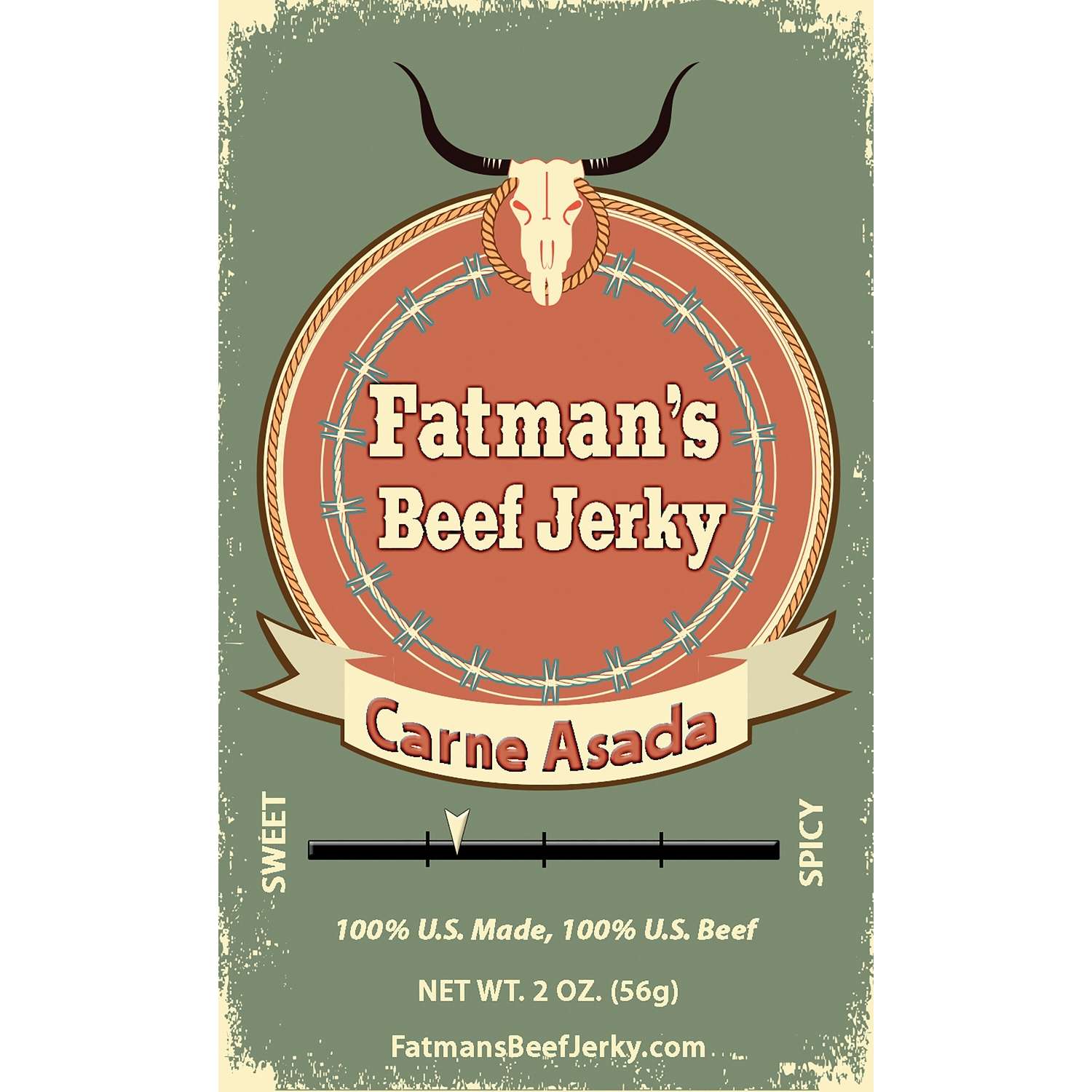 Fatmans Beef Jerky Carne Asada Beef Jerky 2 oz Packet Mfr# CARNE - Ace ...