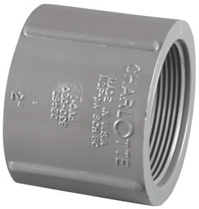Charlotte Pipe Schedule 80 3/4 in. FPT T X 3/4 in. D FPT PVC Coupling ...