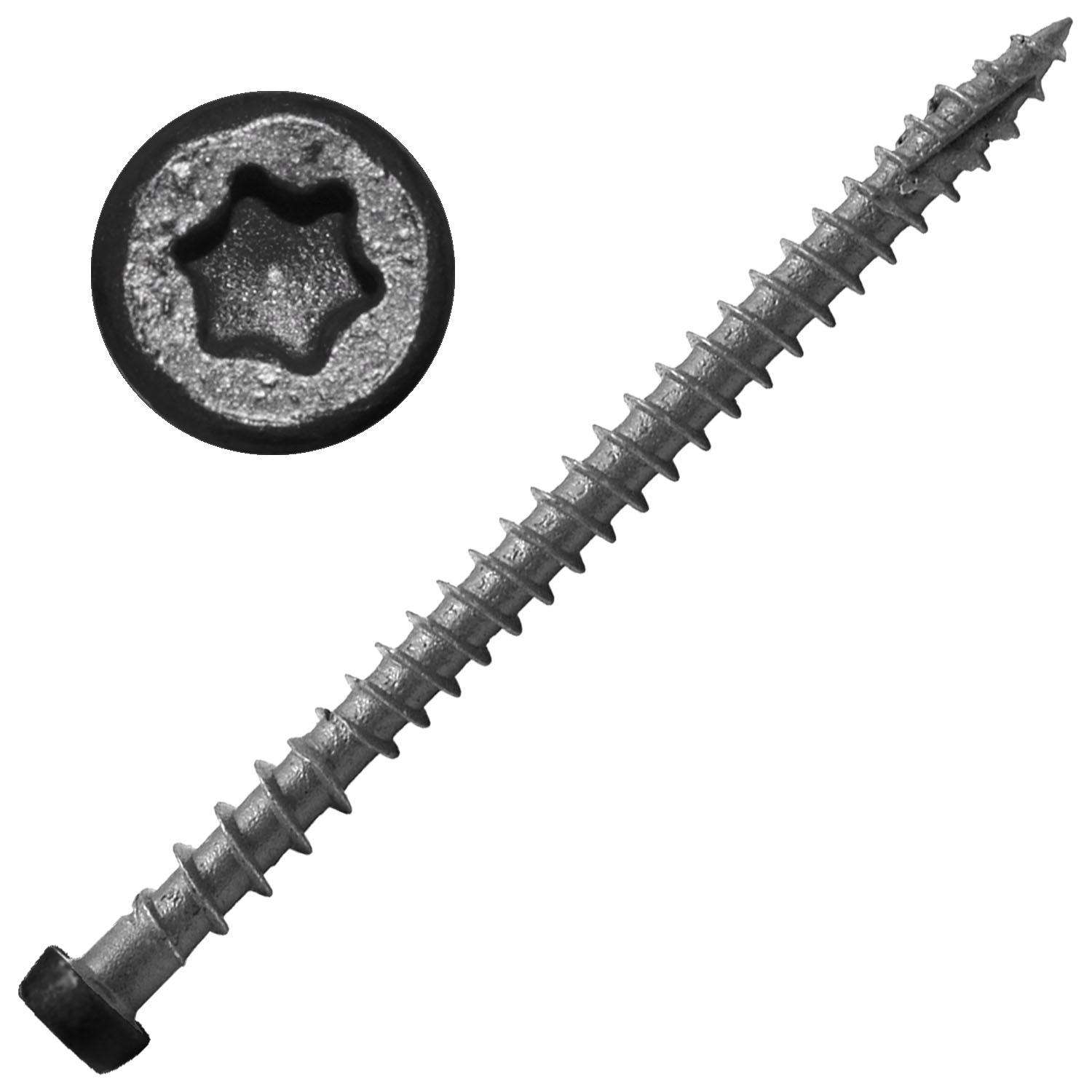 Screw Products No. 10 X 2-3/4 in. L Flint Star Flat Head Deck Screws 75 ...