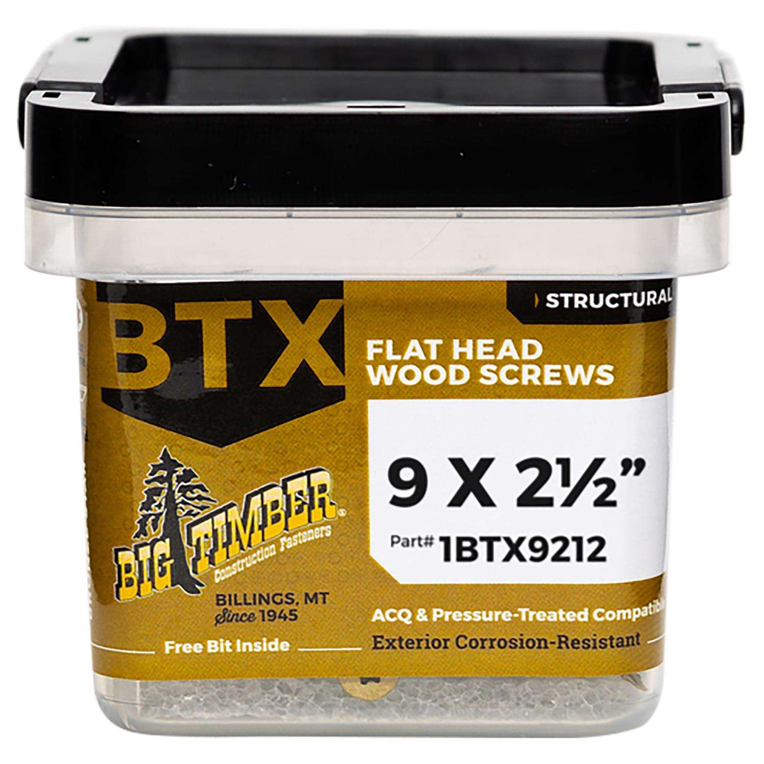 Big Timber No. 9 X 2-1/2 in. L Star Bronze Wood Screws 1 lb 93 pk - Ace ...