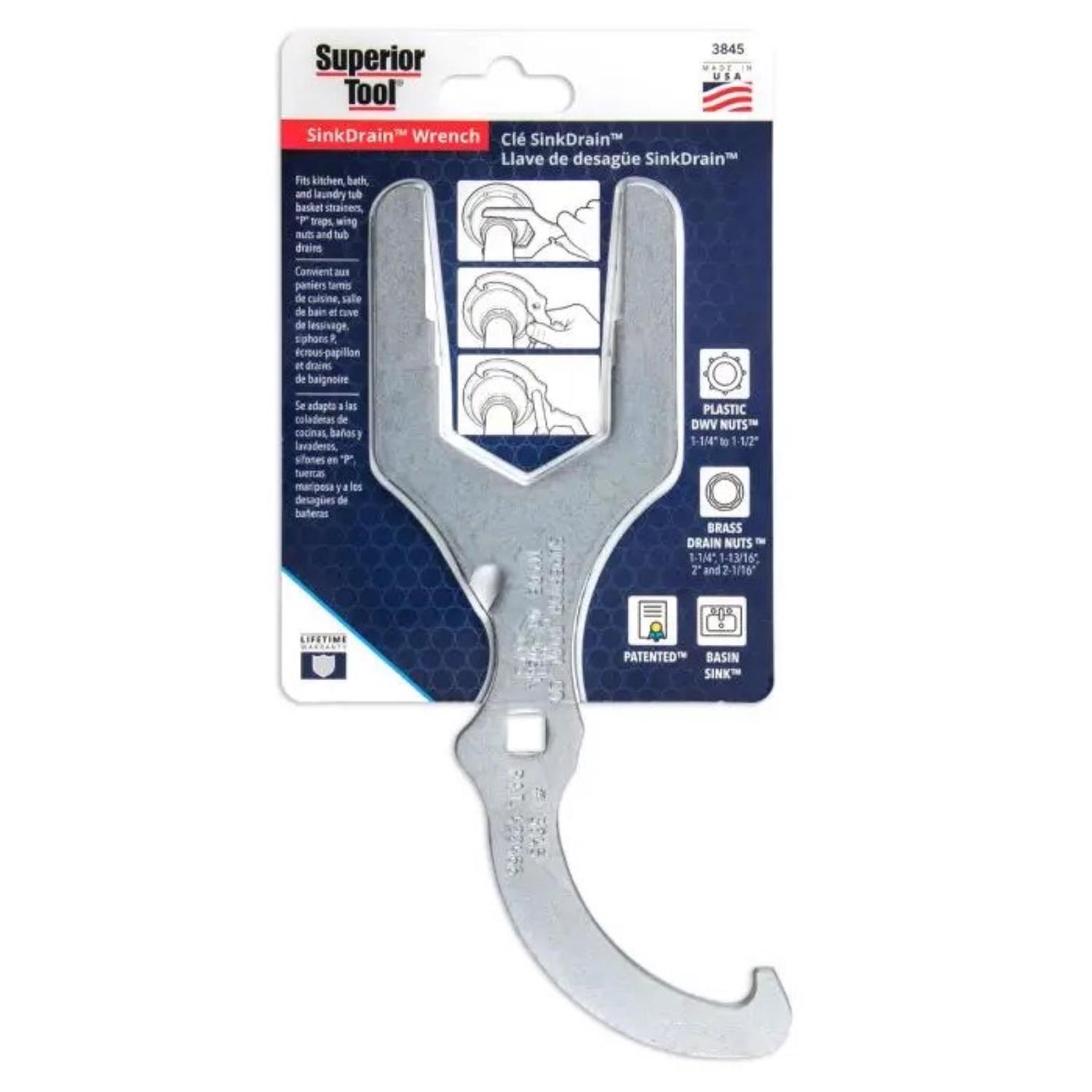 Superior Tool Drain Wrench 5-1/4 in. L Mfr# 3845 - Ace Hardware