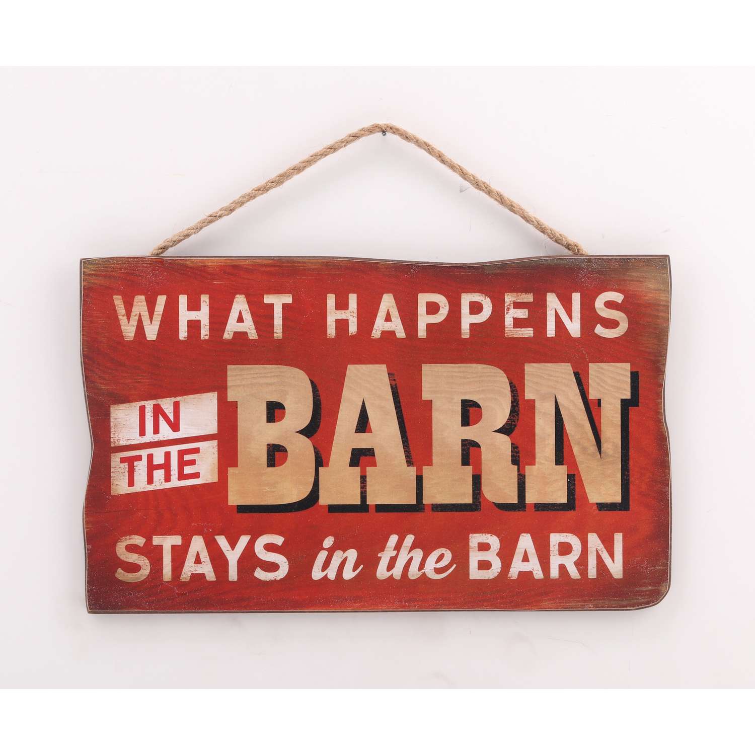 Open Road Brands Happens in the Barn Hanging Wall Sign Wood 1 pk - Ace ...