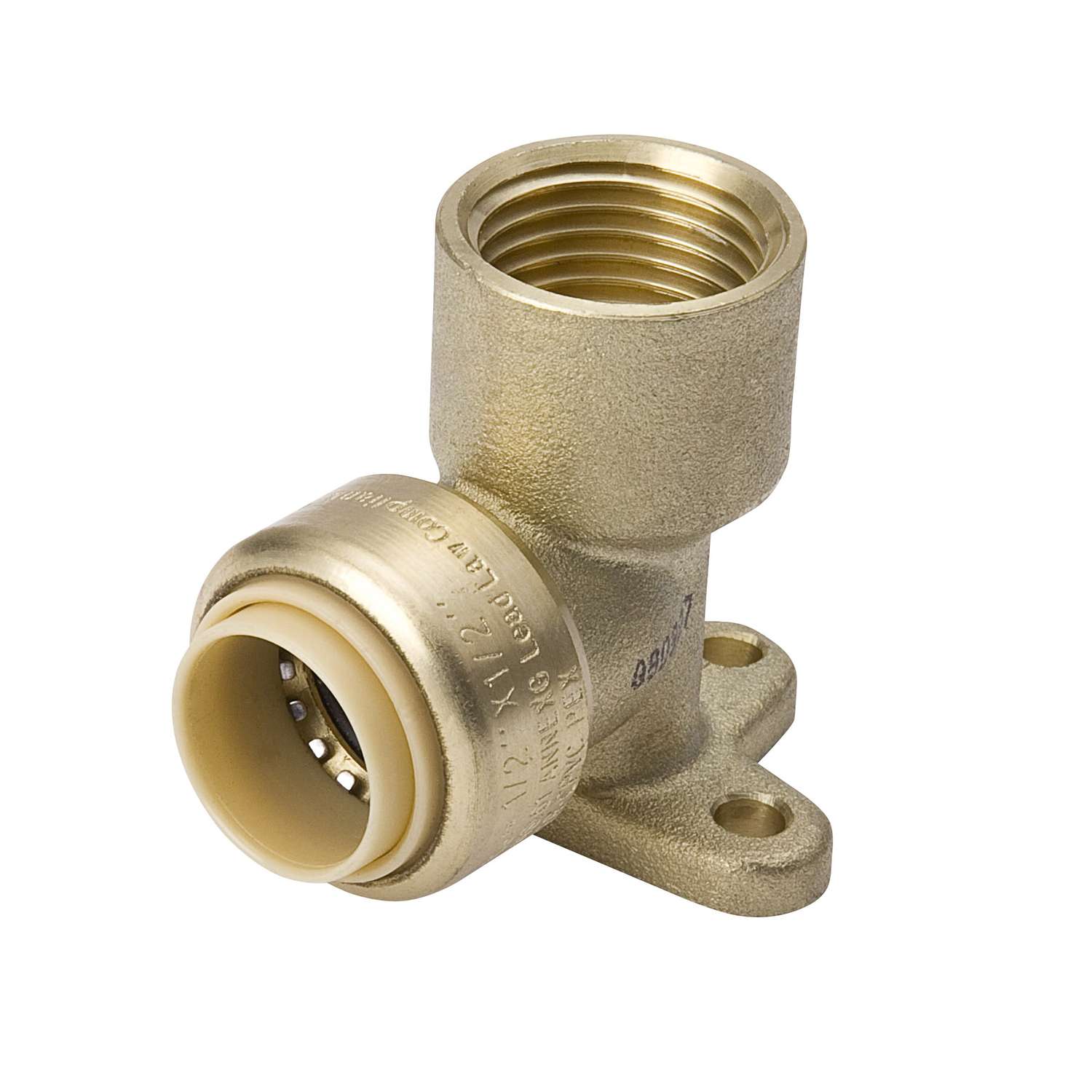 Mueller ProLine 3/4 in. Push X 3/4 in. D FPT Brass Drop Ear Elbow - Ace ...