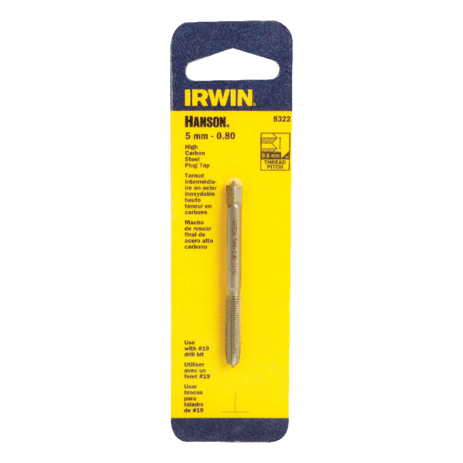 Irwin Hanson High Carbon Steel Metric Plug Tap 5mm-0.80 1 pc. - Ace ...