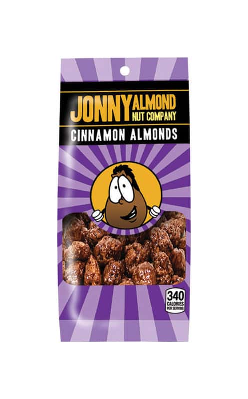 Jonny Almond Nut Company Heat and Eat Cinnamon Almonds 2-1/2 oz Bagged ...