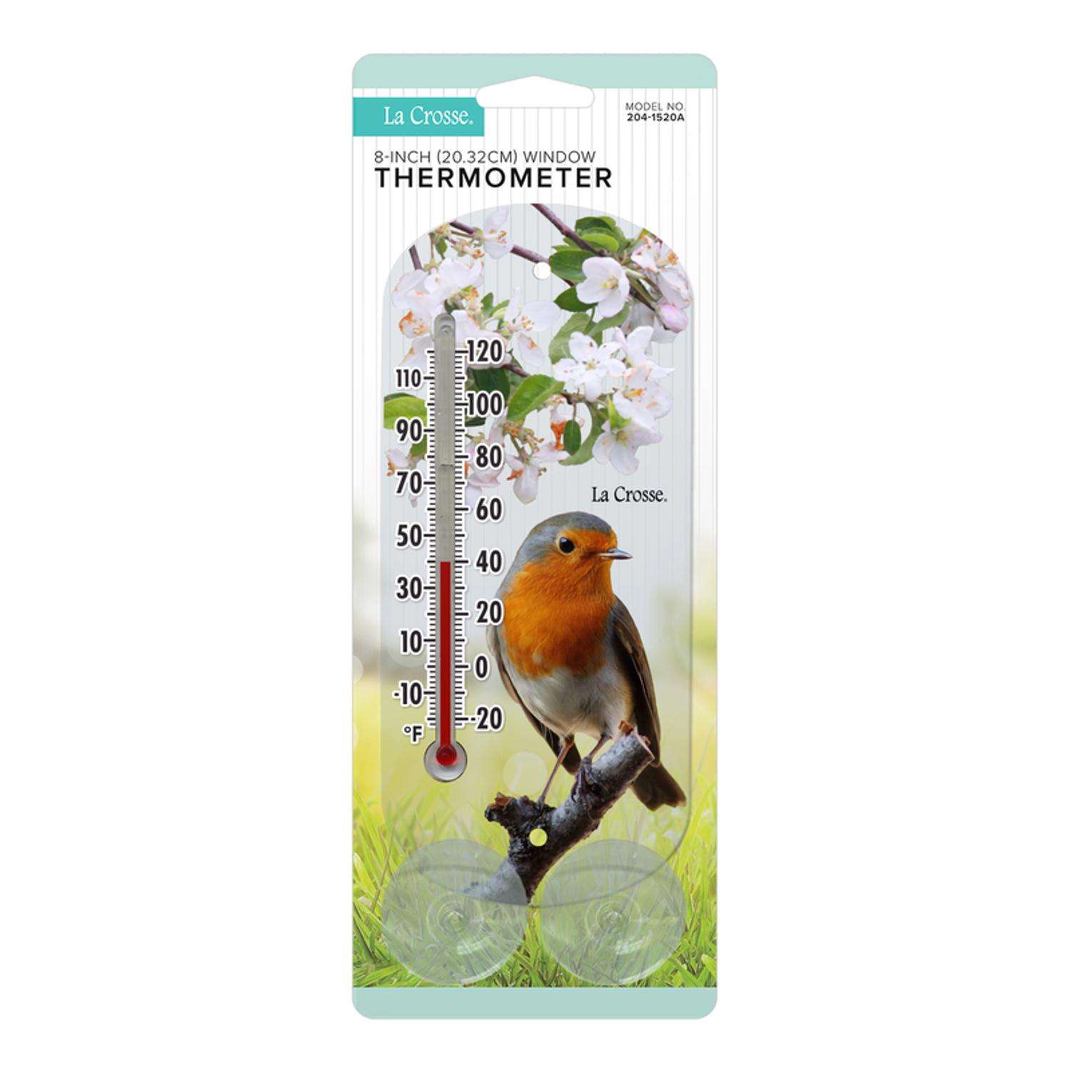 La Crosse Technology Robin Window Thermometer Plastic Multicolored 8.8 ...
