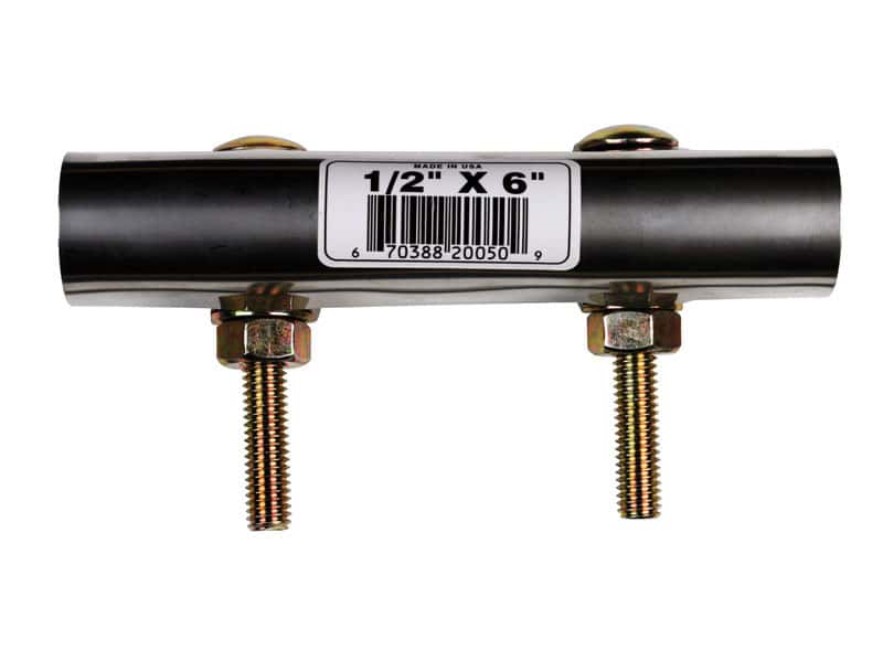 BK Products 1/2 in. Galvanized 430 Stainless Steel Pipe Repair Clamp ...
