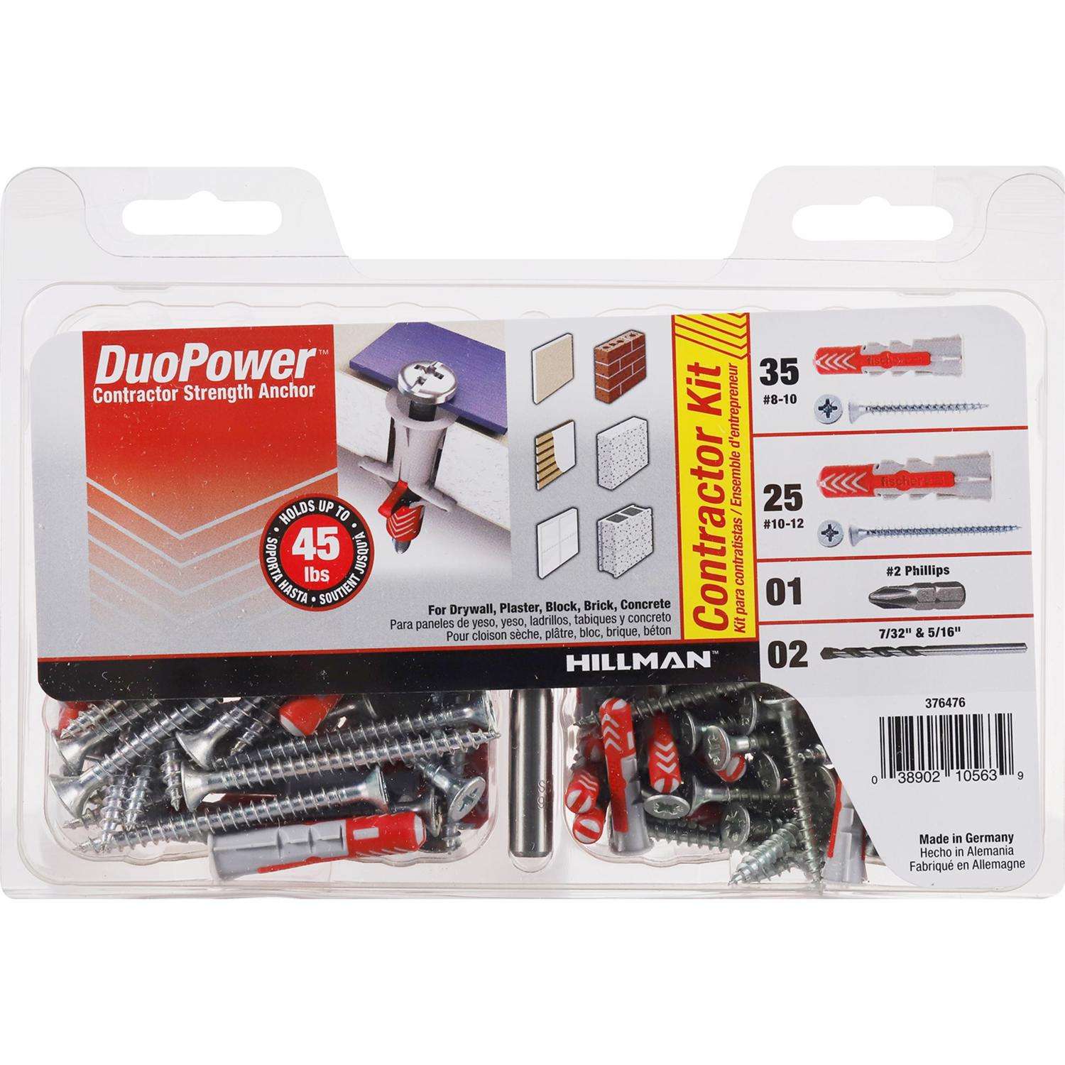 DuoPower Nylon Round Head Anchor Kit 63 pc - Ace Hardware