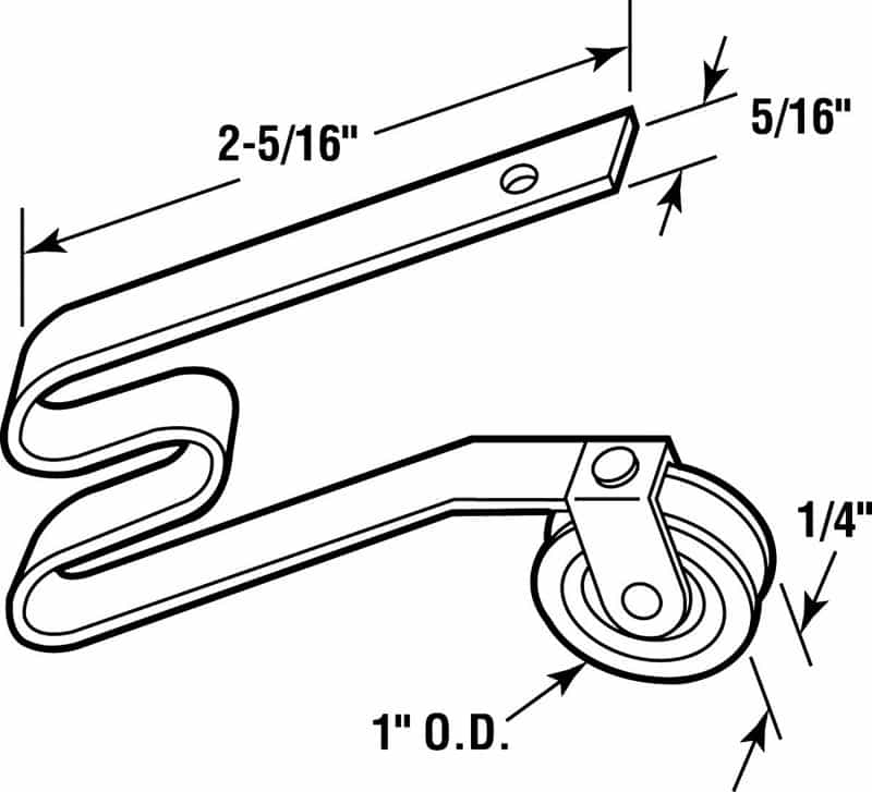 Prime-Line 1 in. Dia. x 1/4 in. L Mill Steel Spring Tension Roller ...