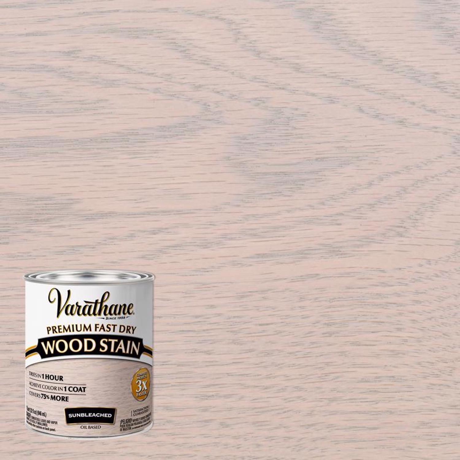 Varathane Premium Sunbleached Oil-Based Fast Dry Wood Stain 1 qt Mfr ...
