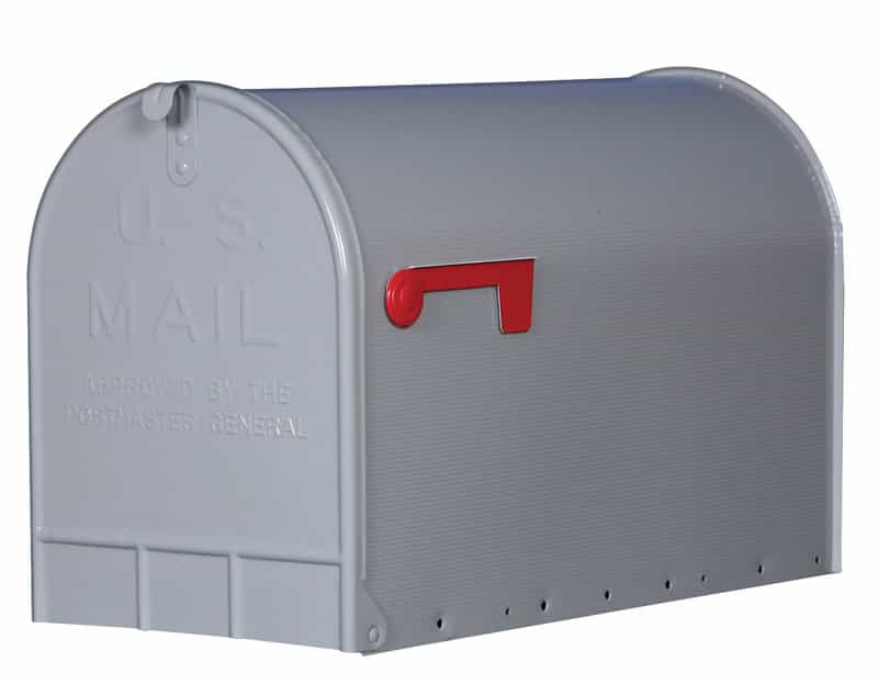 Gibraltar Jumbo Galvanized Steel Post Mounted Silver Mailbox 15-3/4 in ...