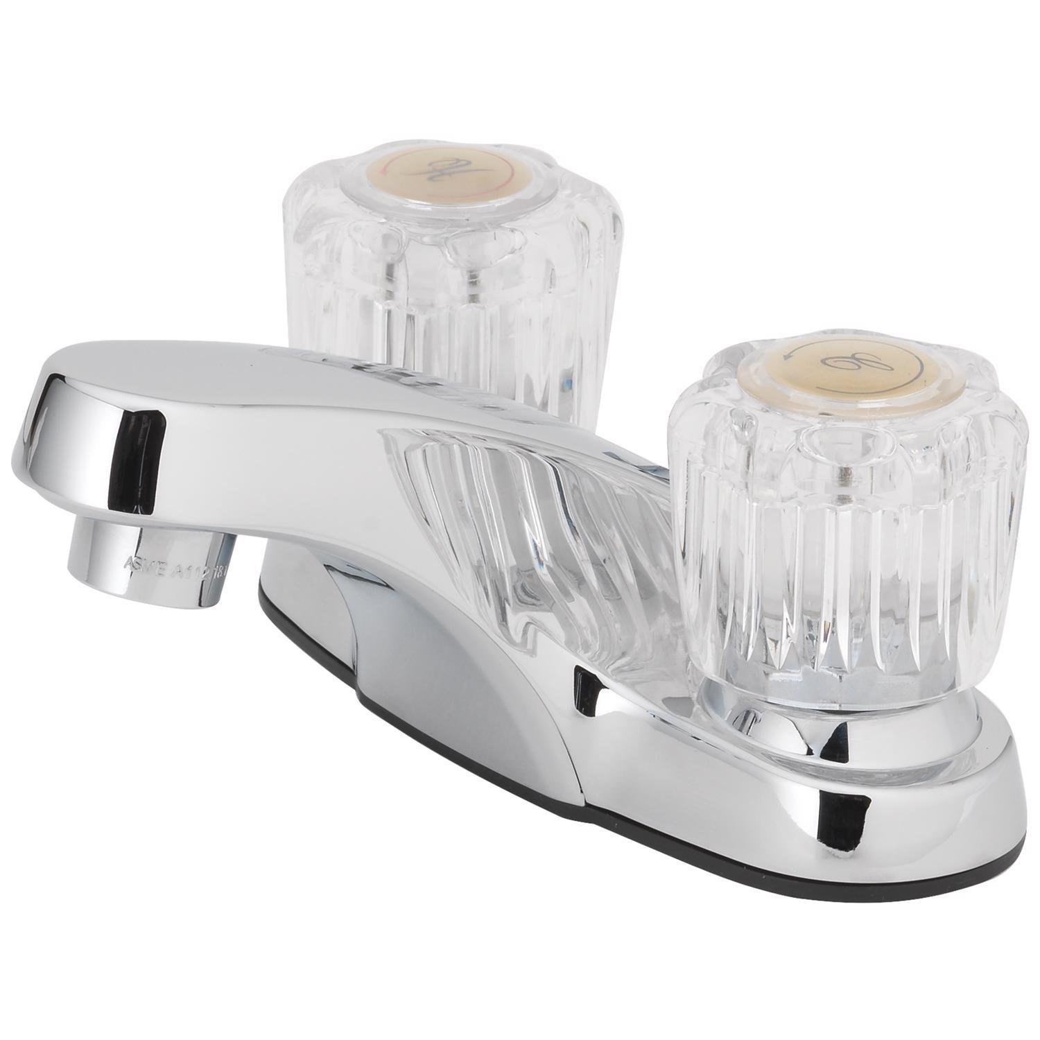 OakBrook Essentials Chrome Two-Handle Bathroom Sink Faucet 4 in. - Ace ...