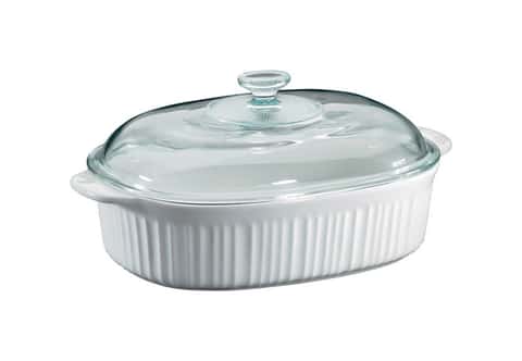 Corningware Ceramic Oblong Dish with Lid 4 qt White - Ace Hardware