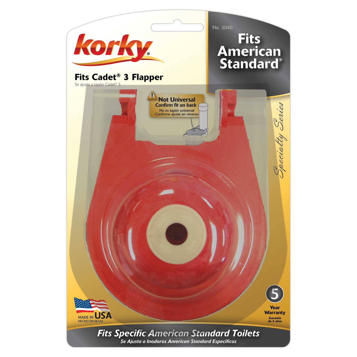 Korky Fits American Standard Cadet 3 inch Flapper - Ace Hardware