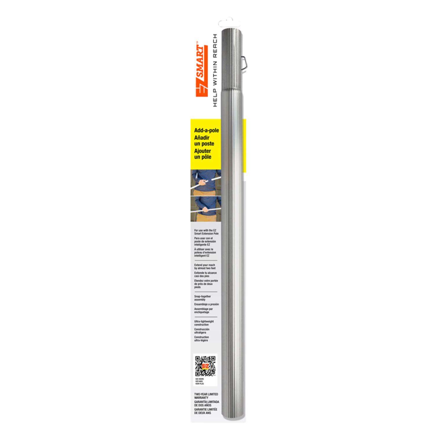EZ Smart Tools 22 in. L X 1.125 in. D Aluminum Extension Pole Silver ...
