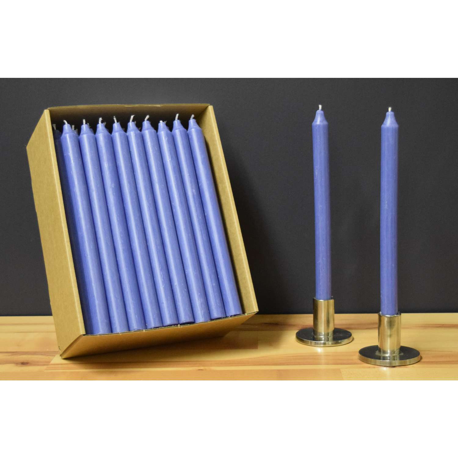 Kiri Tapers Periwinkle Unscented Scent Taper Candle - Ace Hardware