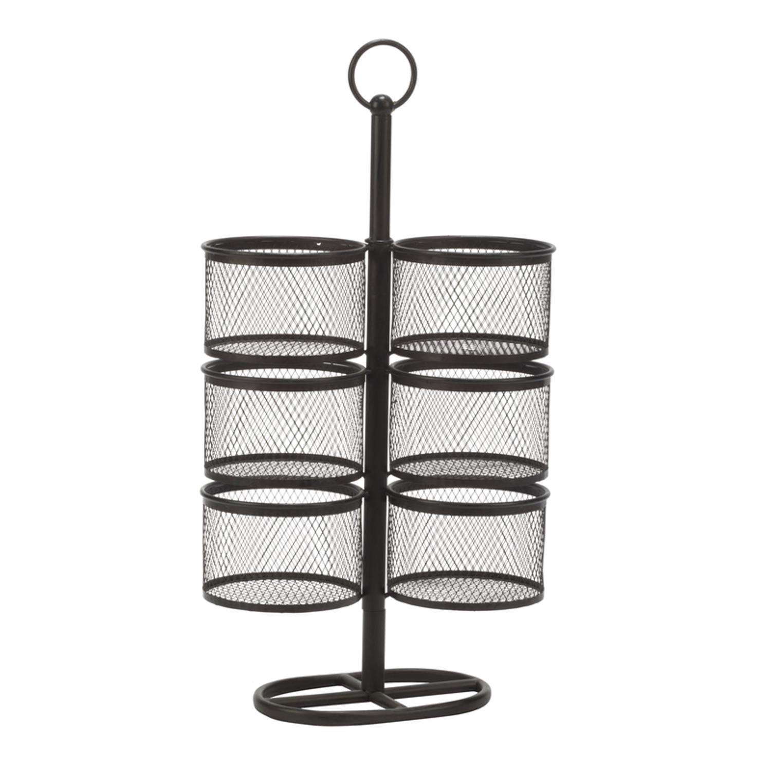 Tripar 16-3/4 in. L X 8 in. W X 29-1/4 in. H Brown Tiered Storage ...