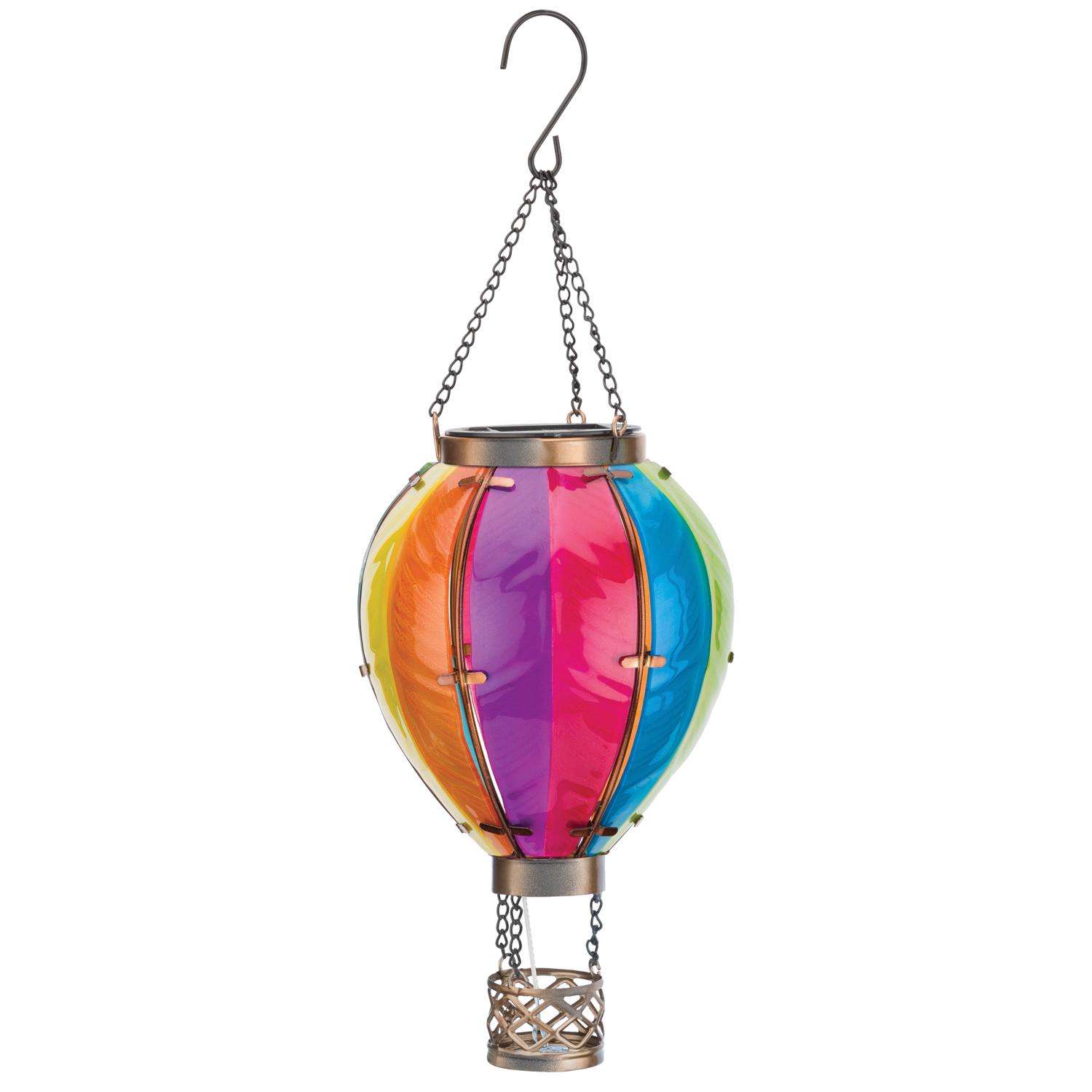 Regal Art & Gift Multicolored Glass/Metal 15 in. H Hot Air Balloon ...