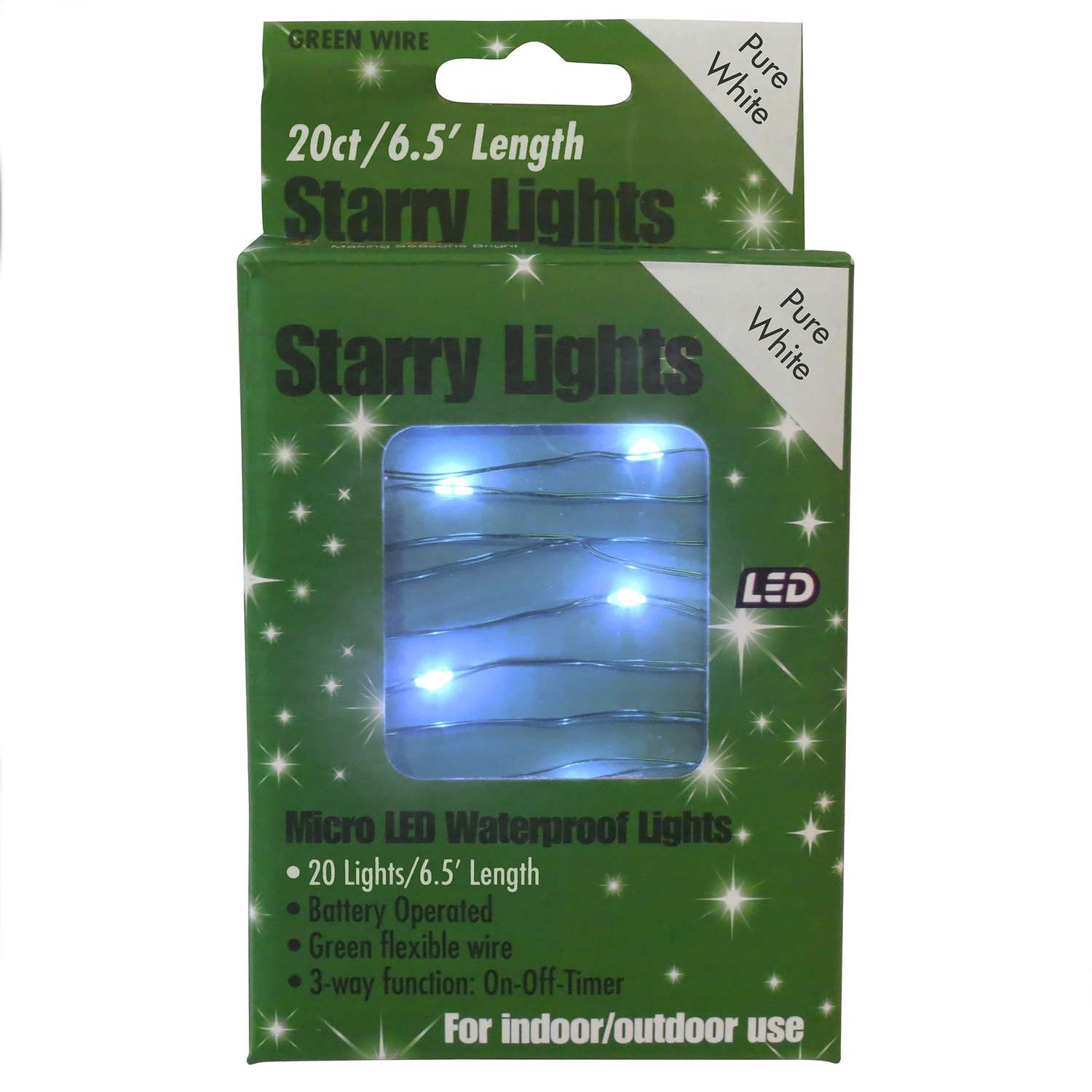 Holiday Bright Lights LED Micro Dot/Fairy Pure White 20 ct Christmas ...