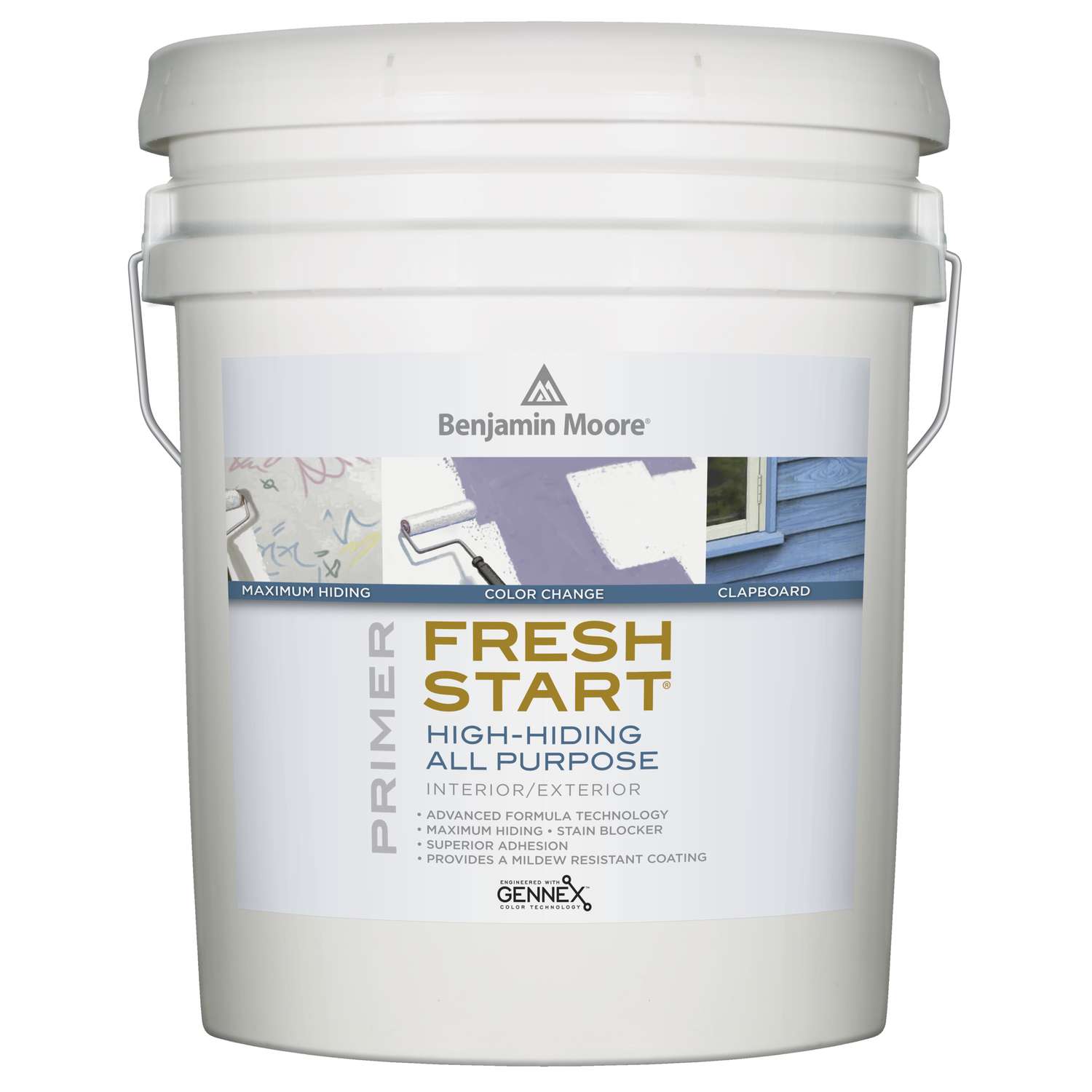 Benjamin Moore Fresh Start White Low Luster Acrylic Latex Primer 5 gal ...