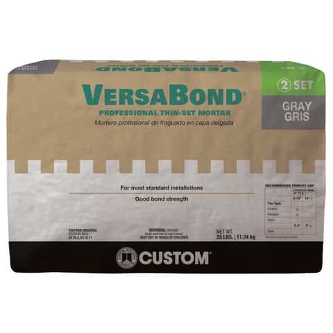Custom Building Products VersaBond Gray Thin-Set Mortar 25 lb Mfr ...