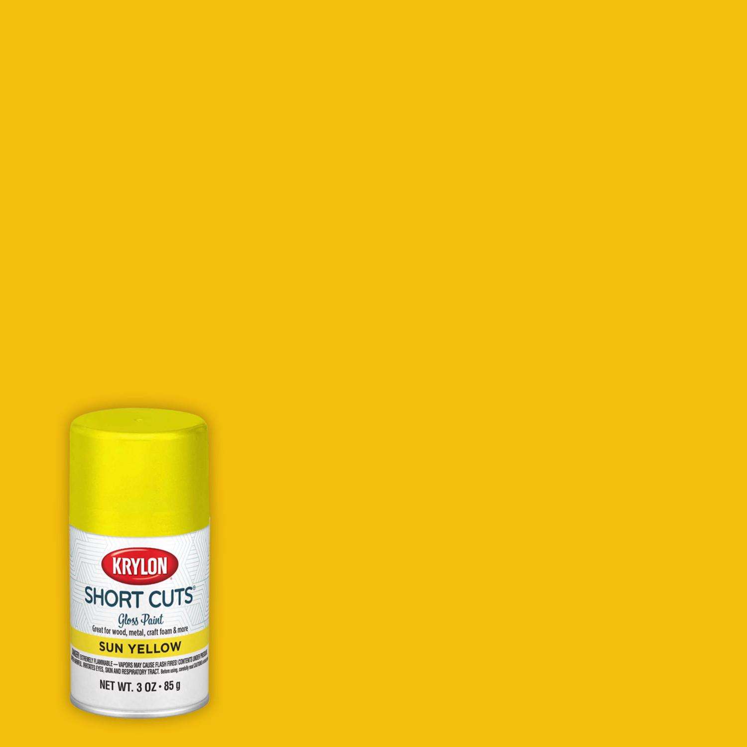 Krylon Short Cuts Gloss Sun Yellow Spray Paint 3 oz - Ace Hardware