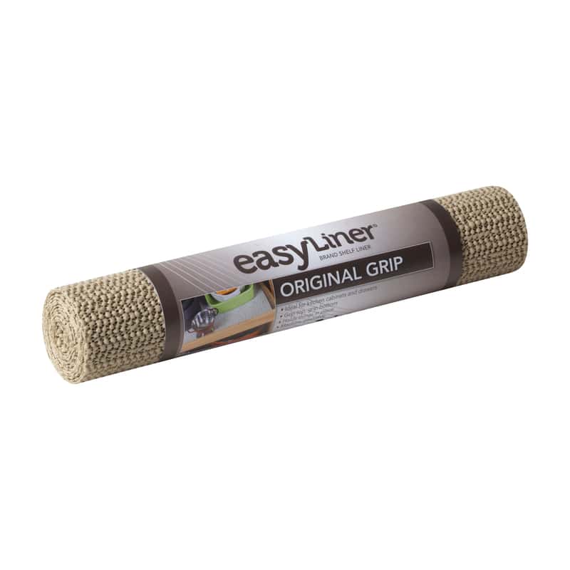 Duck Easy Liner 5 ft. L X 12 in. W Taupe Non-Adhesive Shelf Liner - Ace ...