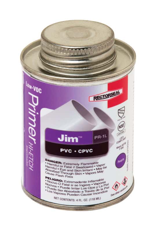 Rectorseal Jim Purple Primer For CPVC/PVC 4 oz - Ace Hardware