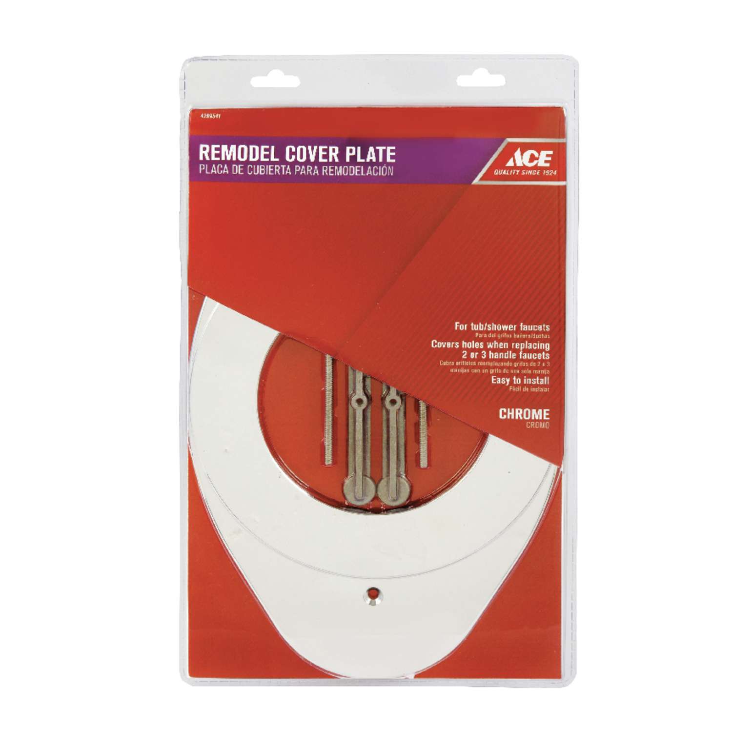 Ace Remodel Cover Plate Universal Chrome Mfr# A0080000 - Ace Hardware