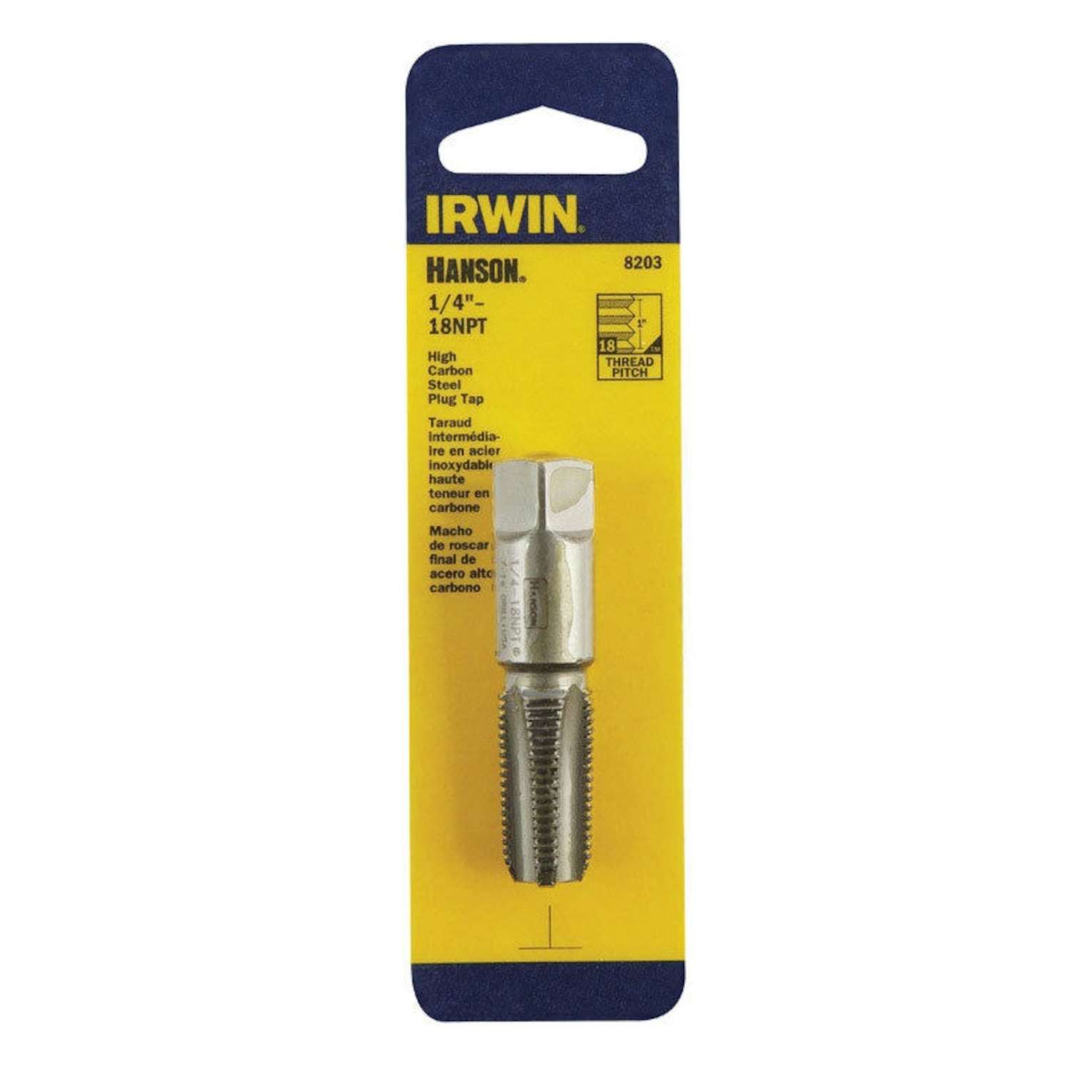 Irwin Hanson High Carbon Steel SAE Plug Tap 1/4 in. 1 pc - Ace Hardware