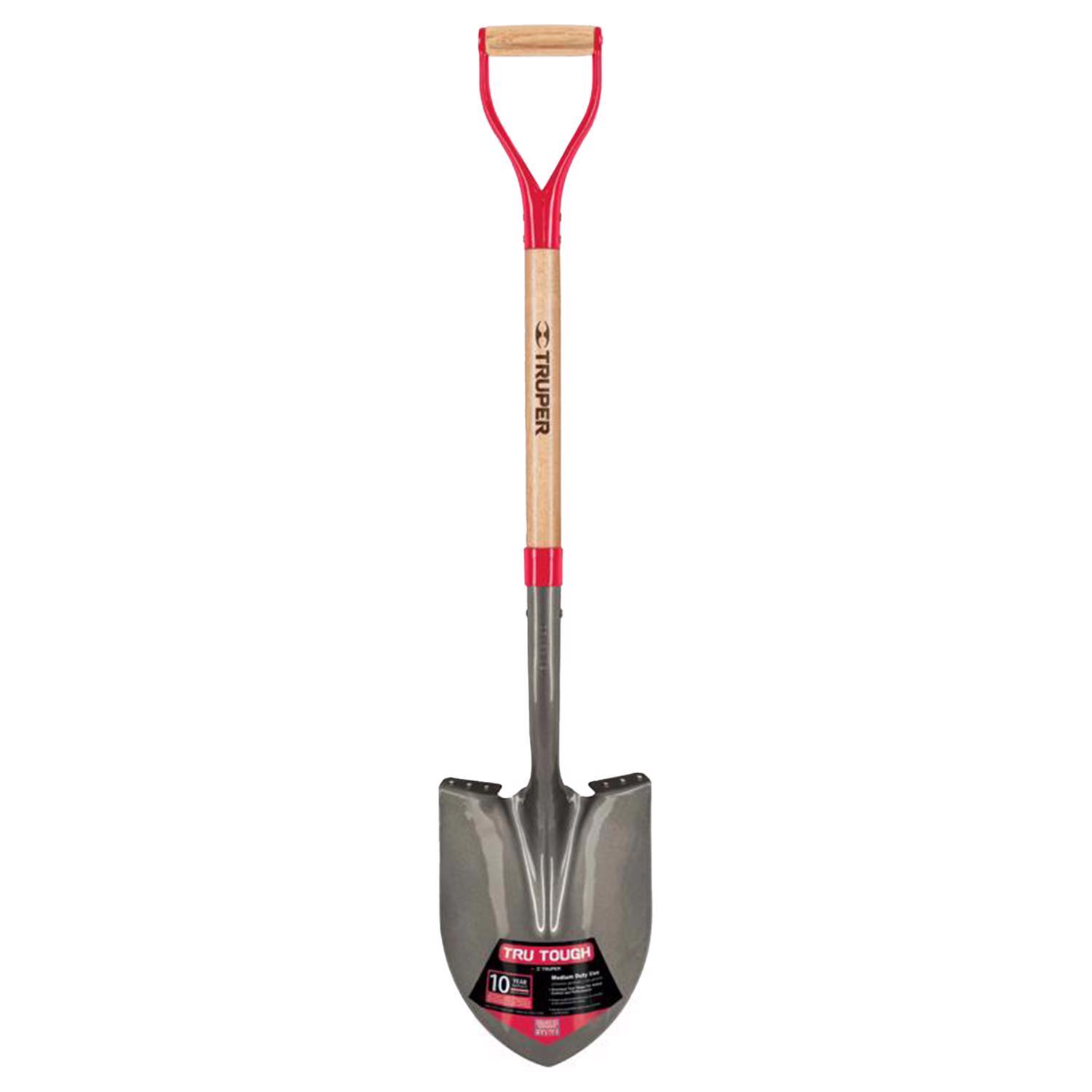 Truper Tru-Tough 41 in. Steel Round Digging Shovel Wood Handle - Ace ...